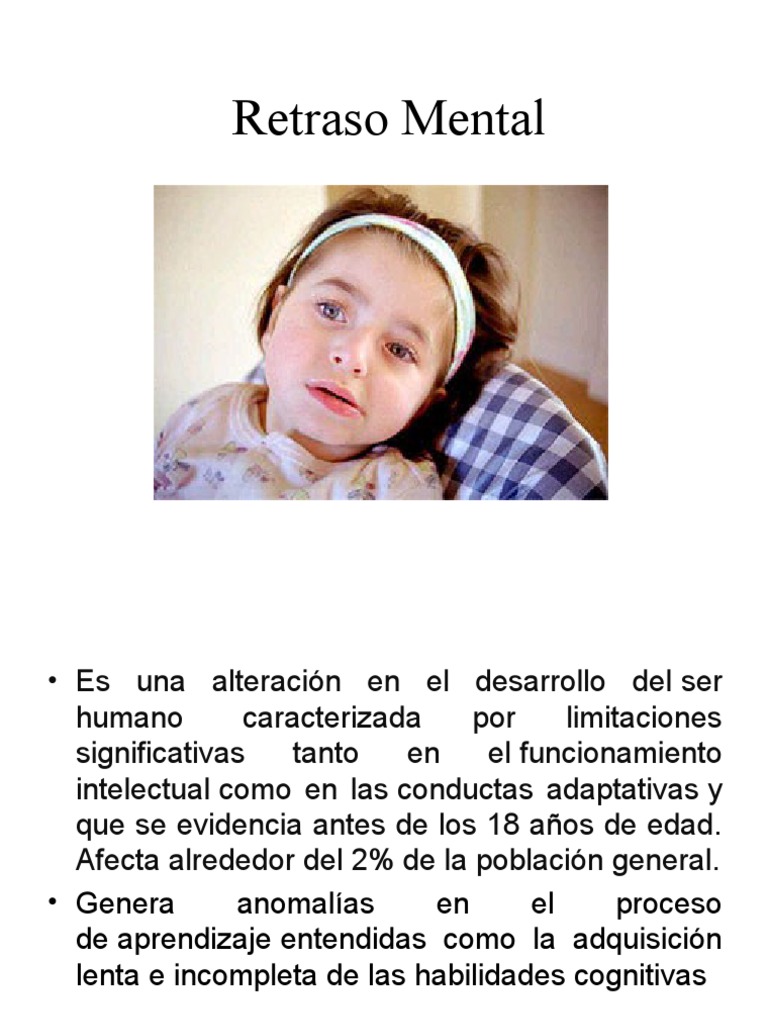 Retraso Mental Diapositivas 3 | PDF