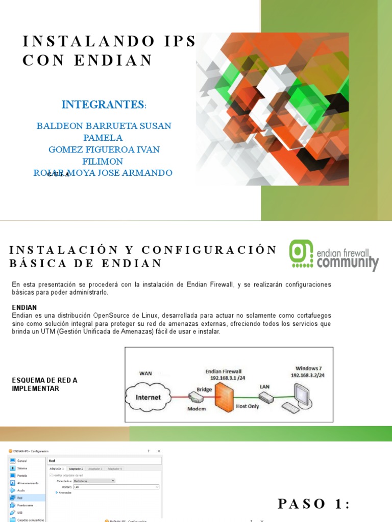 Instalando IPS Con Endian Final | PDF | Cortafuegos (informática) | Transmisión de datos