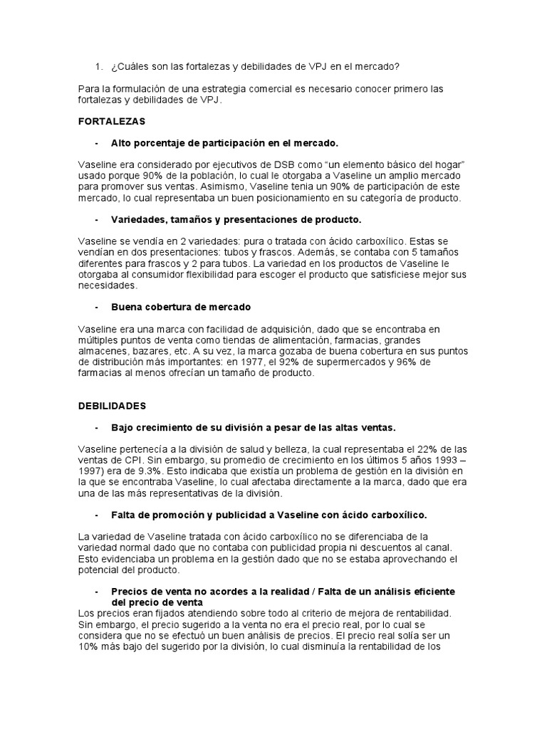 Caso Vaseline GC | PDF | Publicidad | Producto (Negocio)