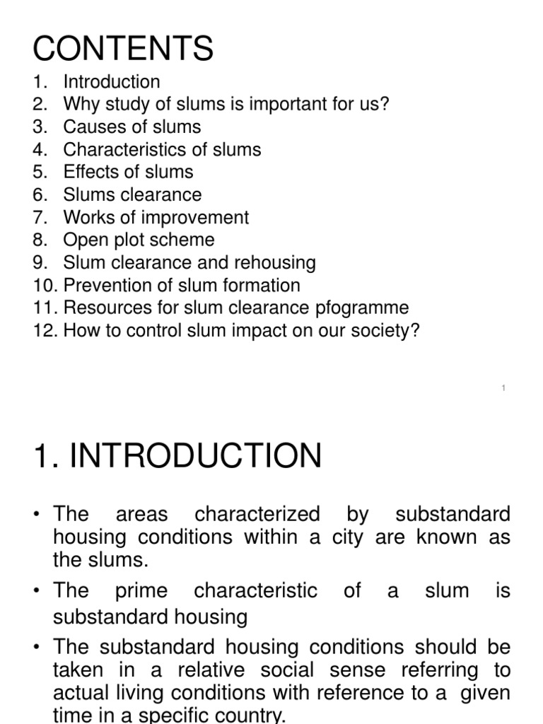 Slums Presentation | Download Free PDF | Slum | Poverty