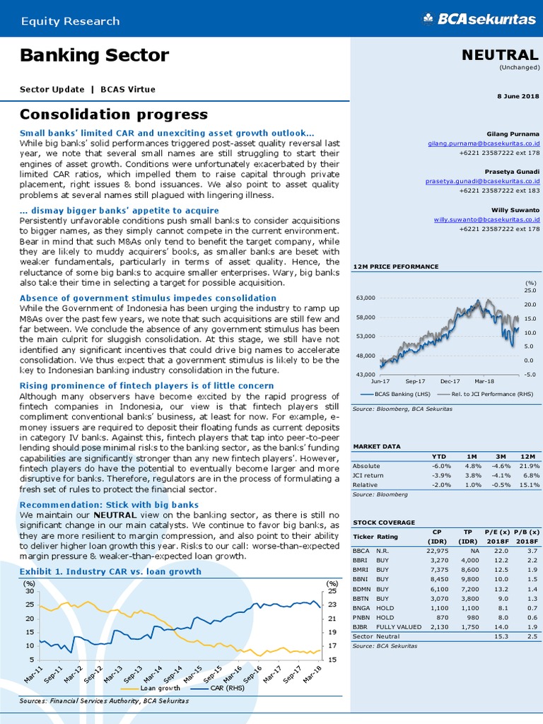 Banking Sector - Consolidation Progress | PDF | Securities (Finance ...