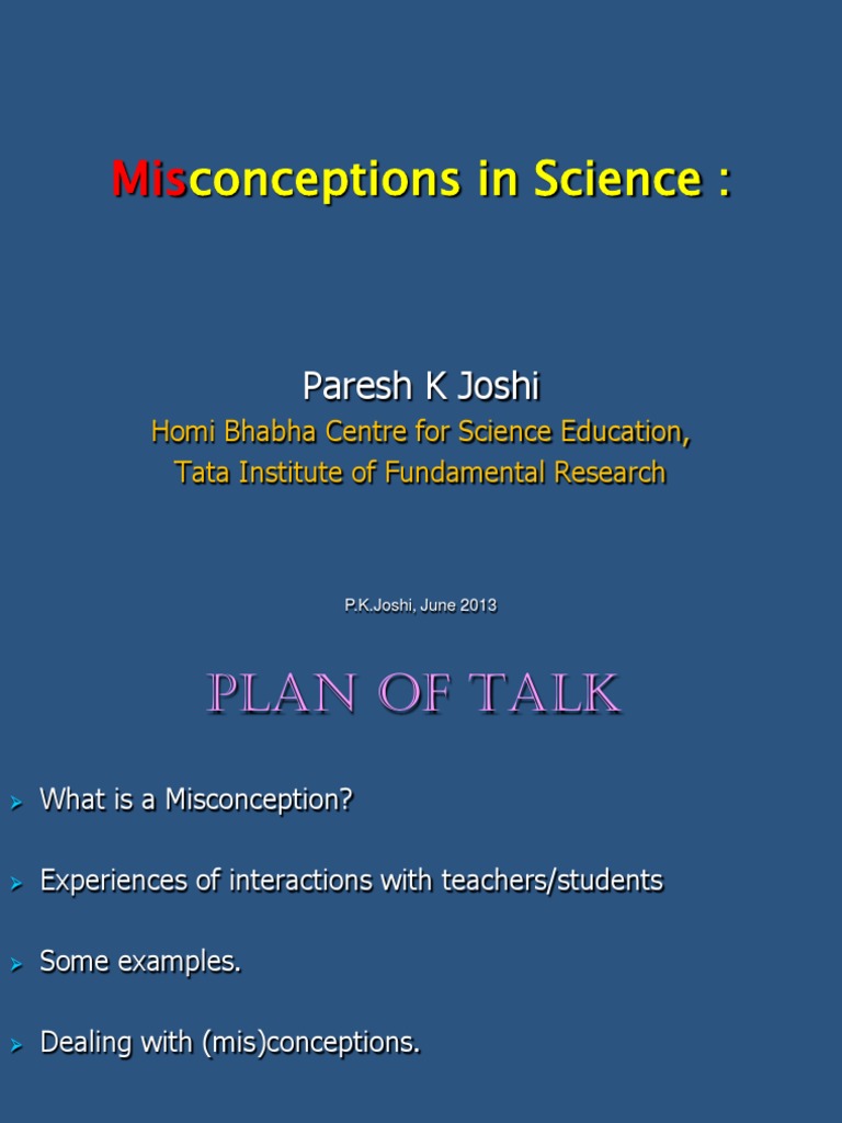 Addressing Common Misconceptions in Science Through Practical Examples ...