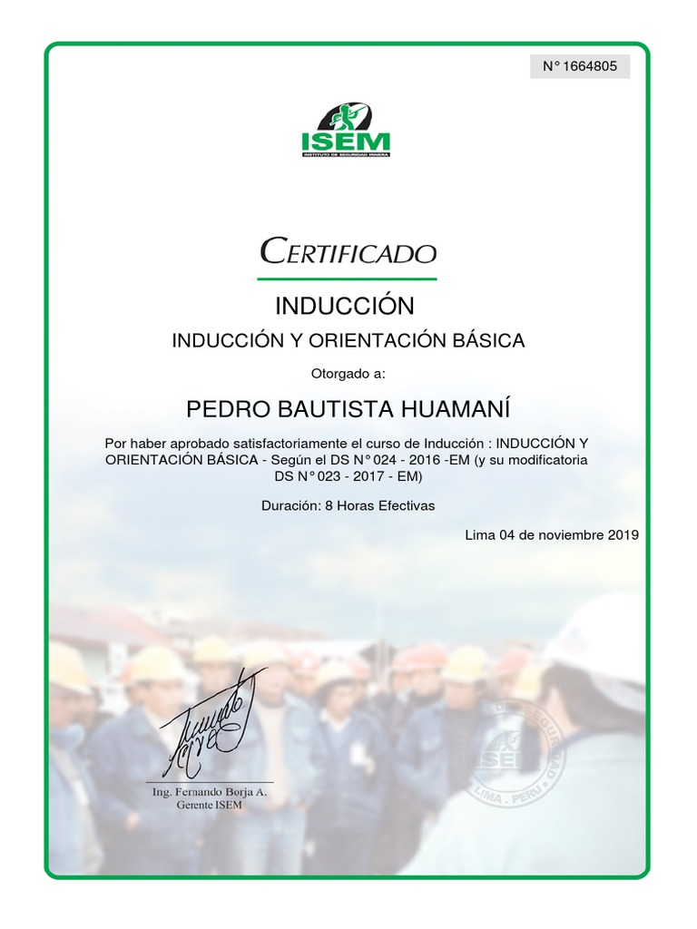Certificado Isem | PDF