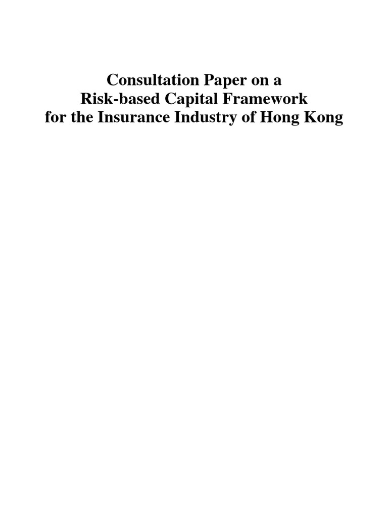 RBC Consultation Paper | PDF | Valuation (Finance) | Value At Risk