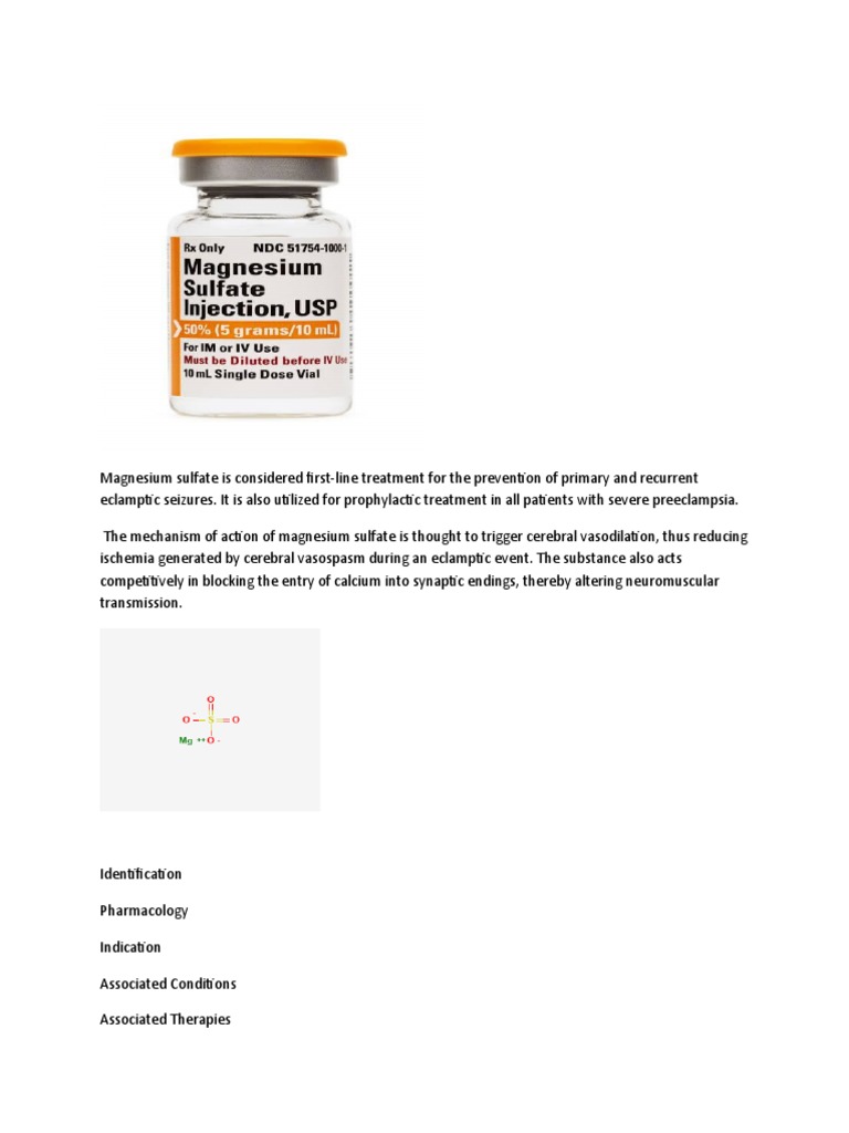 Magnesium Sulfate for Eclampsia Treatment | PDF | Childbirth ...