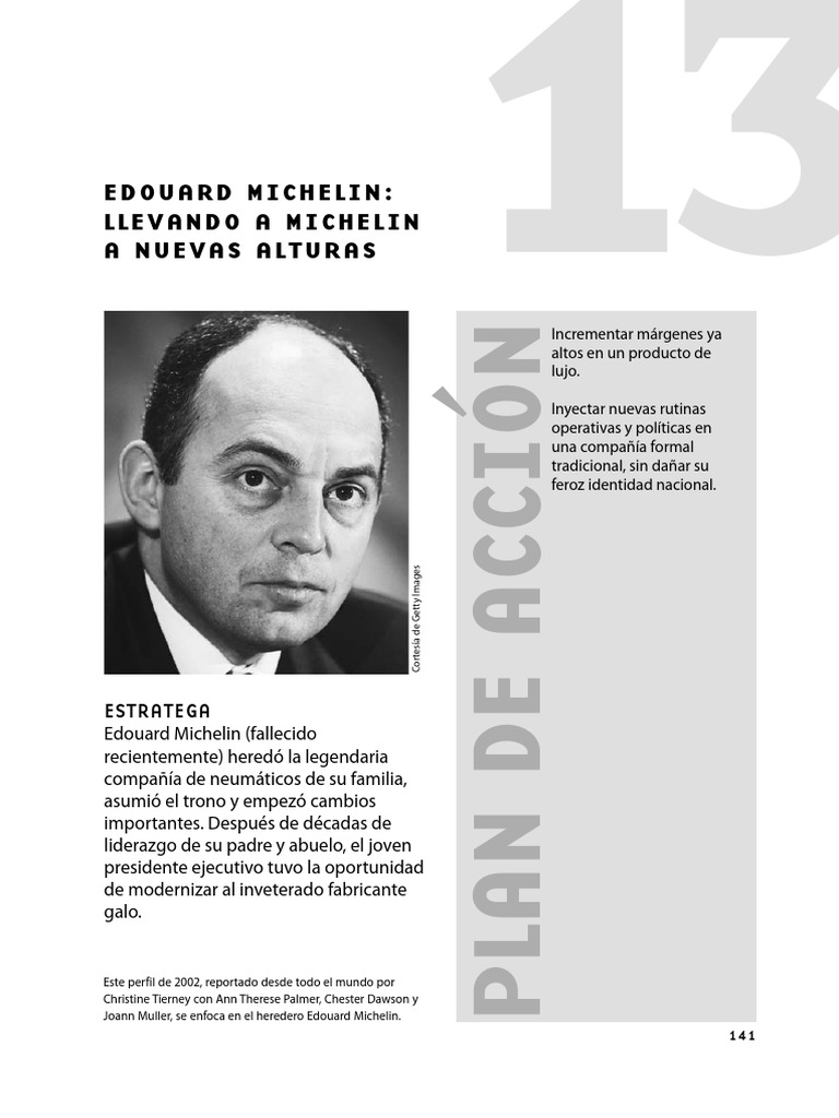Edouard Michelin: Innovación en Neumáticos | PDF | Empresa de ...