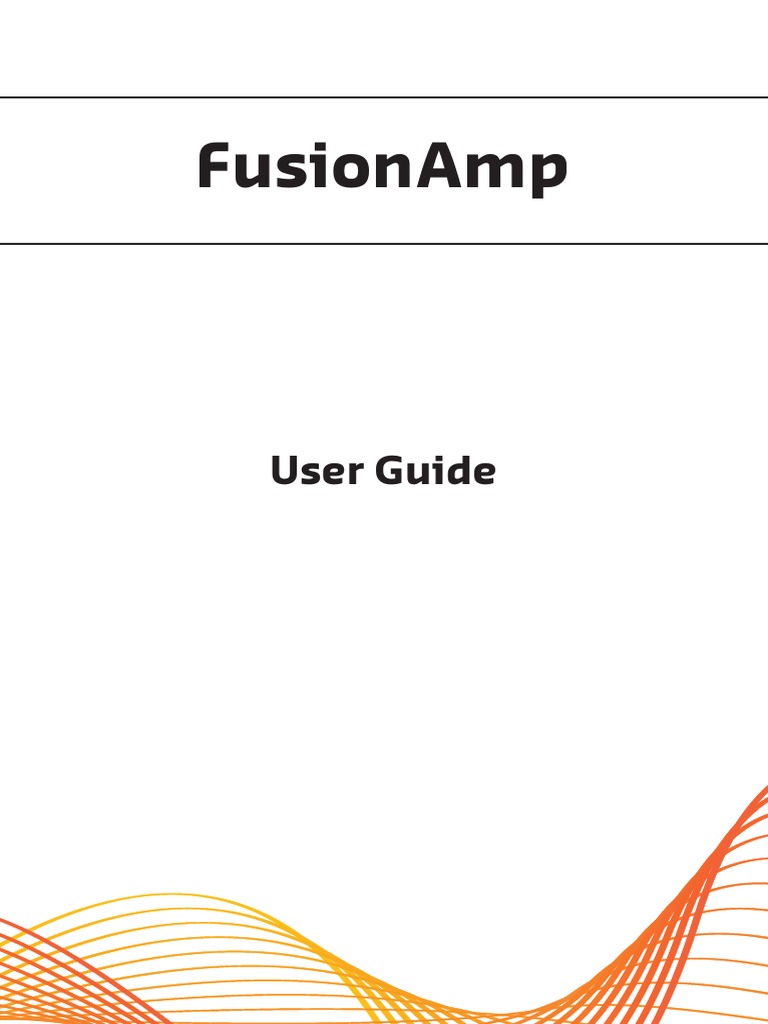 Fusion Manual | PDF | Amplifier | Loudspeaker