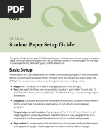 Sample Paper APSA Format | PDF | Paragraph | Typefaces