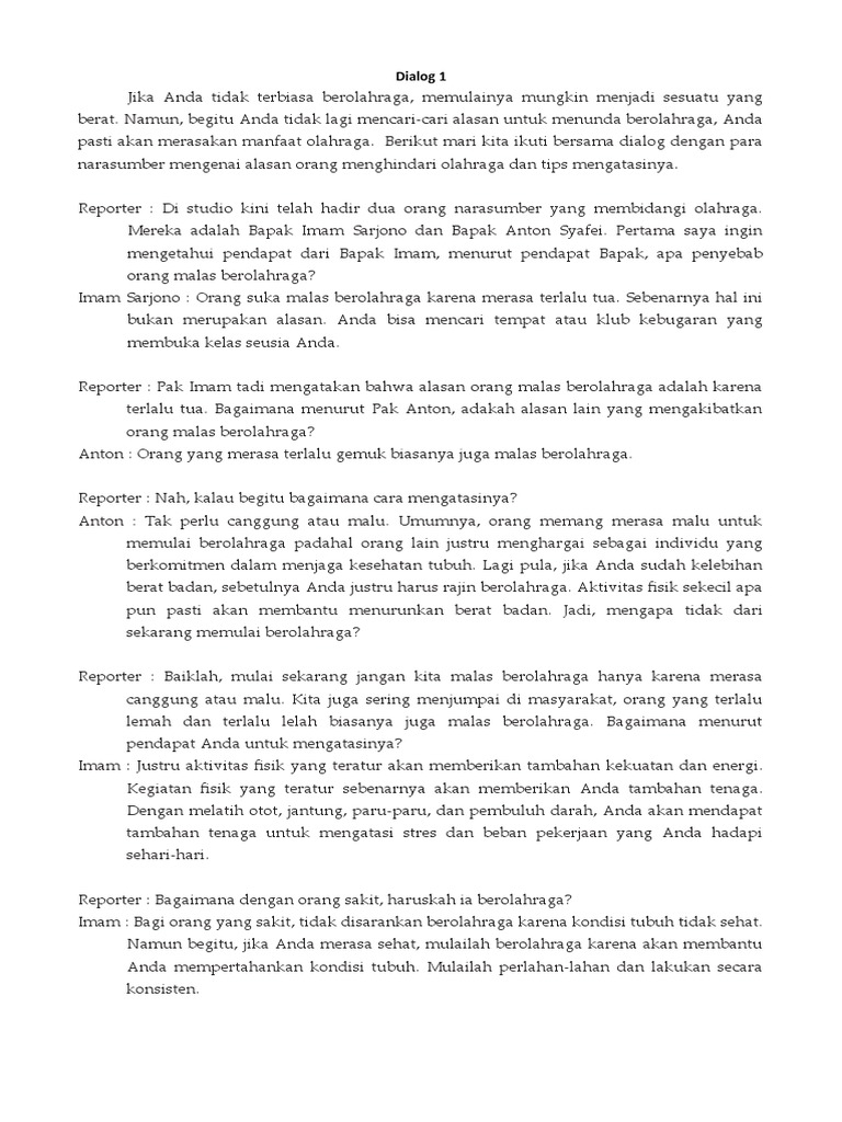 Teks Dialog Interaktif | PDF