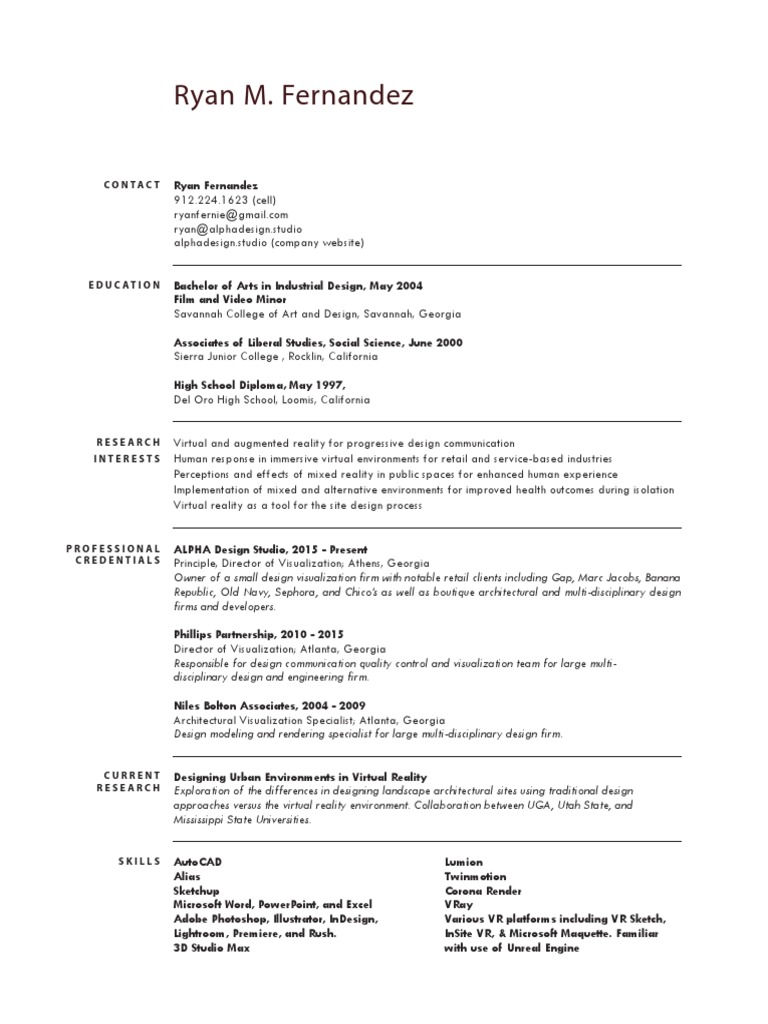 Ryan Fernandez - Resume | PDF | Design