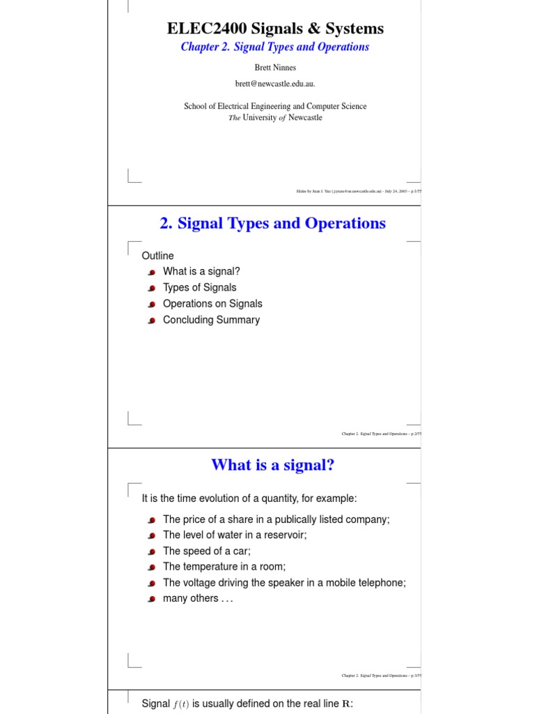 Understanding Signal Types and Operations: A Guide to Classifying and ...
