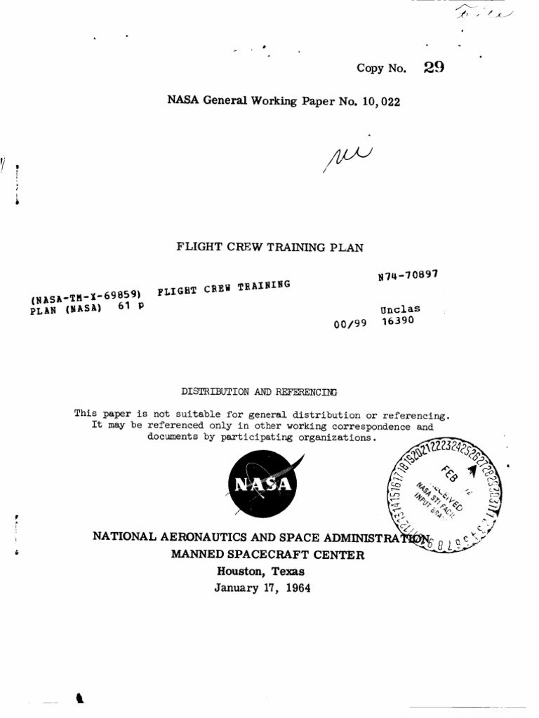 Flight Crew Training Plan | Download Free PDF | Project Gemini | Space ...