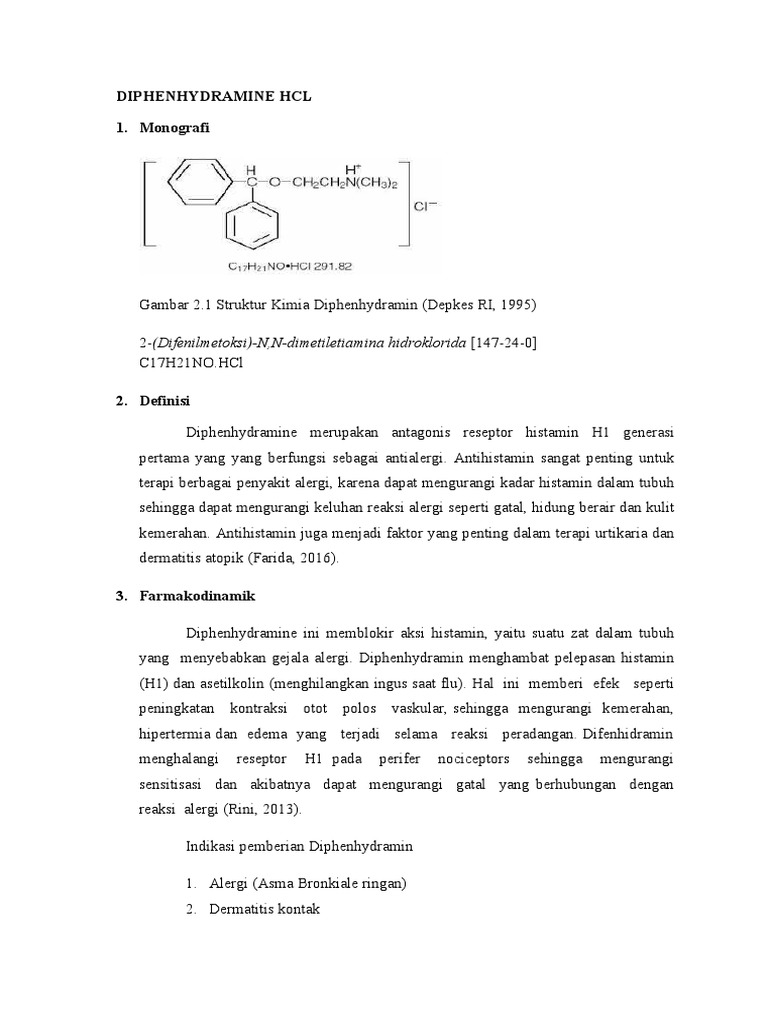 Farmasi - Diphenhydramin | PDF | Kesehatan Holistik
