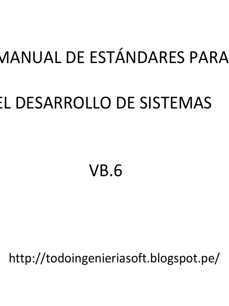 Manual Estandares Vb6 | PDF | Active X Data Objects | Ingeniería ...