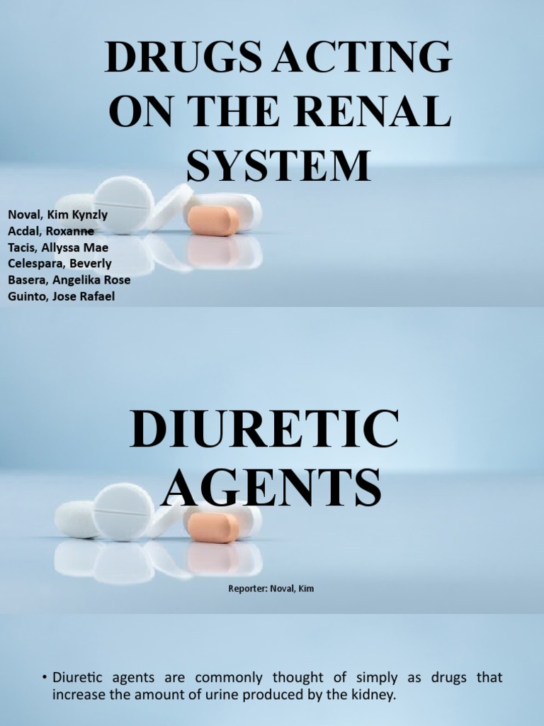 Drugs Acting On Renal System | PDF | Urinary Tract Infection | Urinary ...