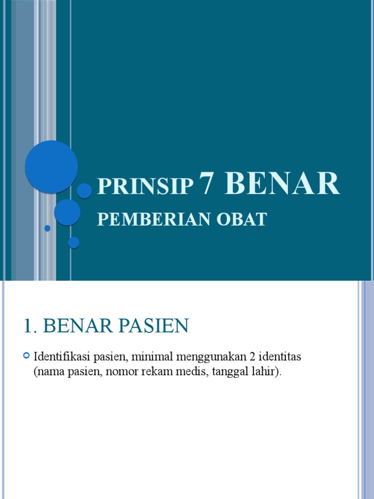 Pemberian Obat Prinsip 7 Benar Pdf