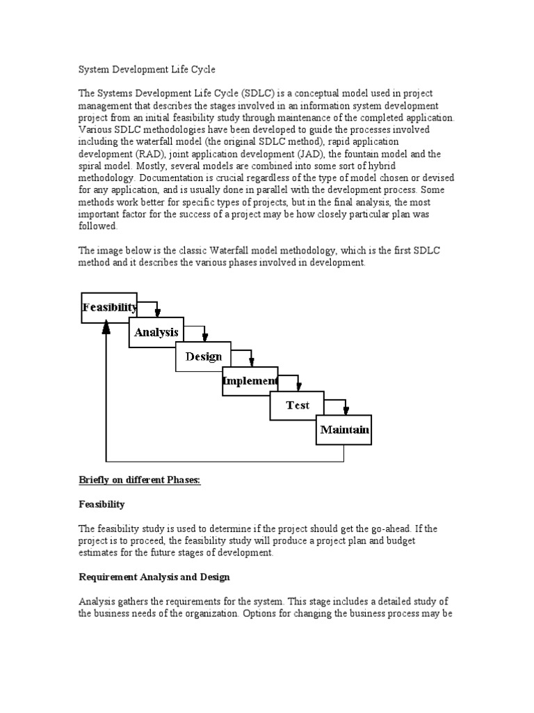 System Development Life Cycle | PDF | Software Testing | Programming ...