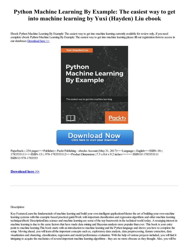 5 - Python Machine Learning by Example | PDF | Machine Learning ...