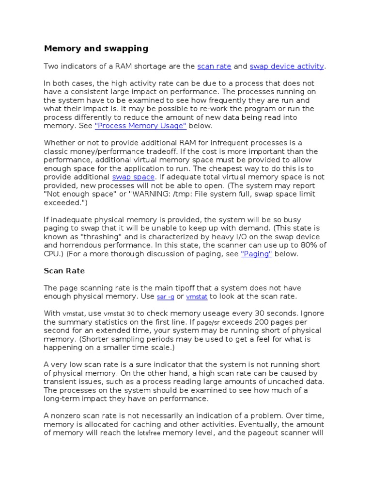 Optimizing Memory Usage Through Understanding Swap Space, Paging Mechanisms, and Identifying ...