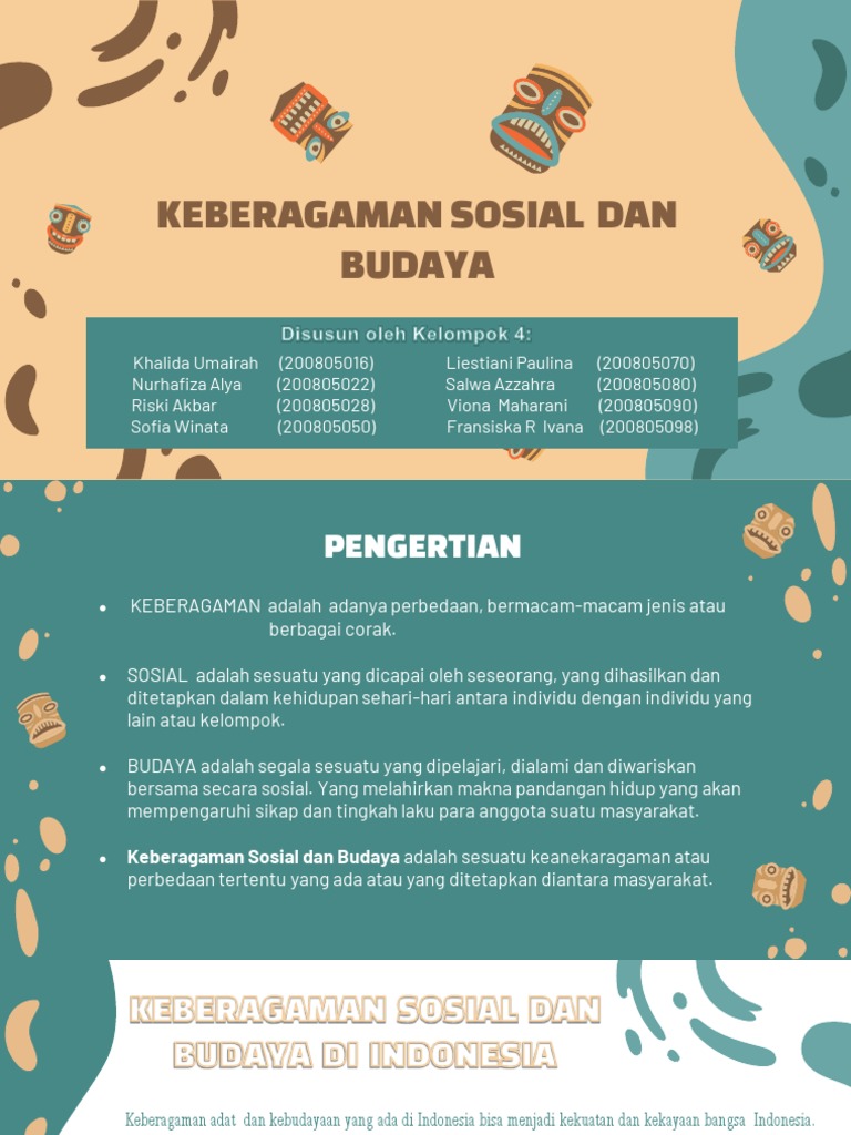 Ilmubudayadasar Kelompok 4 (Keberagaman Sosial Dan Budaya | PDF