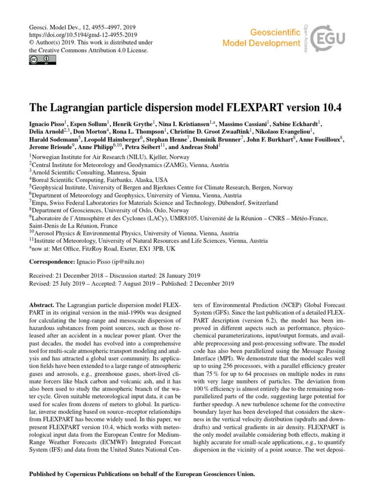 Flexpart Version 10.4 | PDF | Parameter (Computer Programming ...