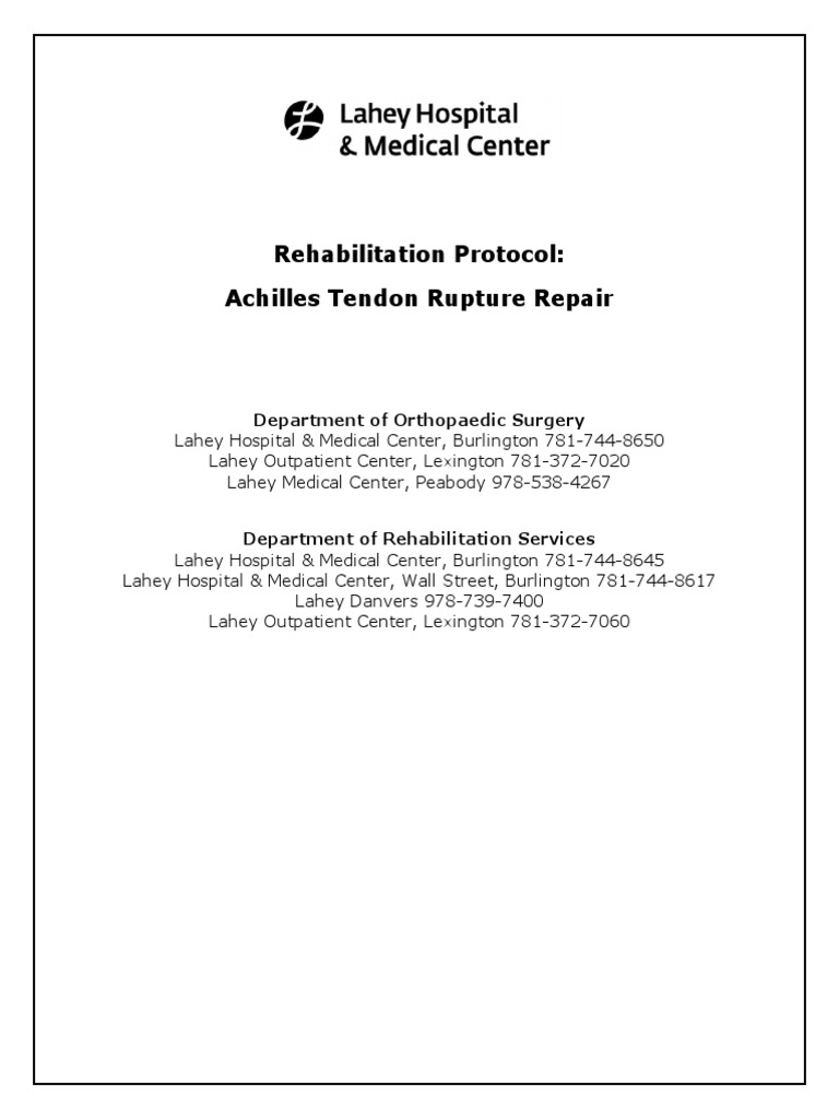 Topik 18 Achilles-Tendon-Rupture-Repair-Protocol | PDF | Physical ...