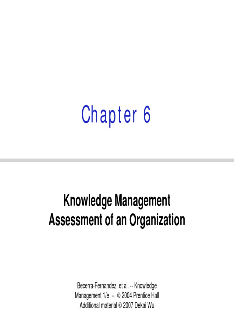 Knowledge Management Assessment of An Organization | PDF | Knowledge Management | Performance ...
