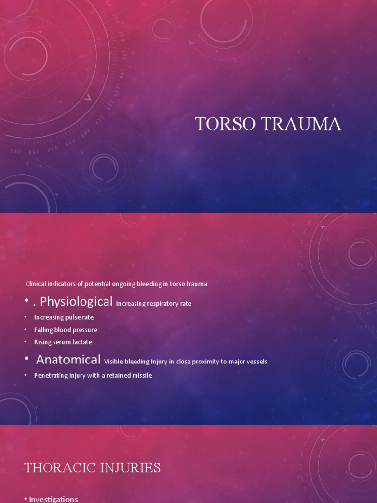 Torso Trauma | PDF | Thorax | Lung