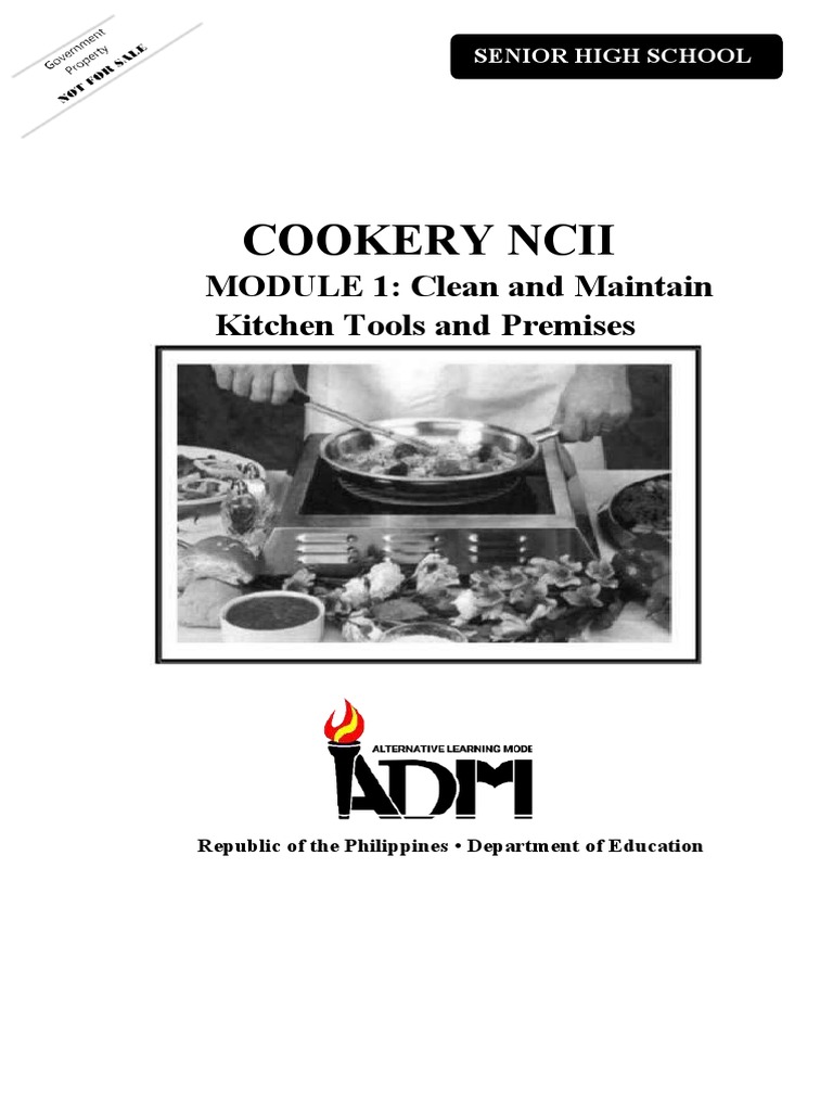Cookery NCII Info Sheet and Task Sheet | PDF | Disinfectant | Cookware ...