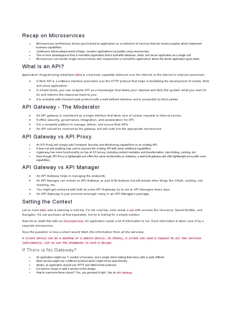 API Gateways | Download Free PDF | Proxy Server | Hypertext Transfer Protocol