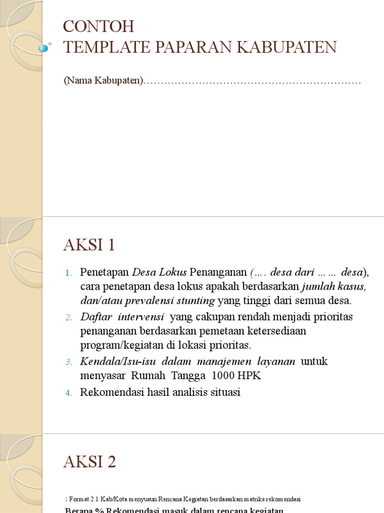 Contoh Template Paparan Kabupaten