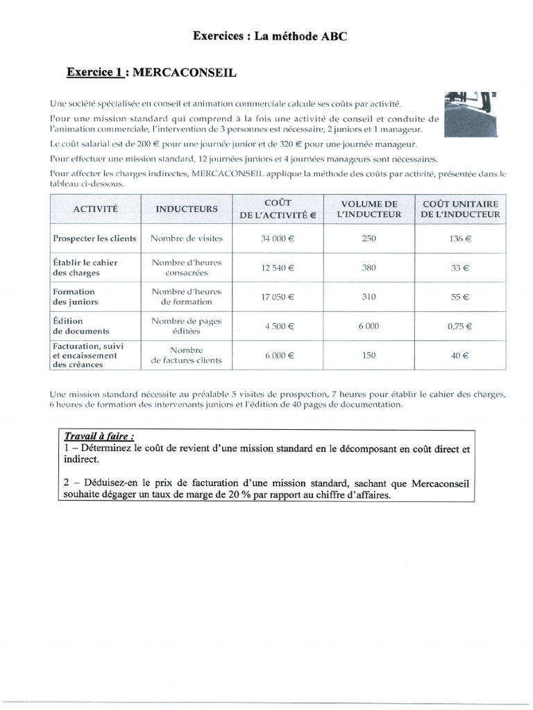 1-Exercices Méthode ABC | PDF