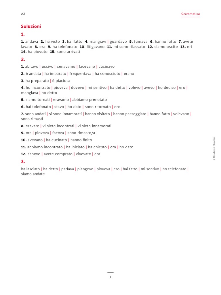 A2 Grammatica-Sol 03 | PDF