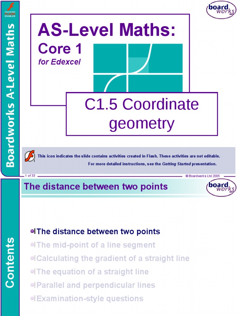 c1-5 Coordinate Geometry | PDF | Cartesian Coordinate System | Line ...