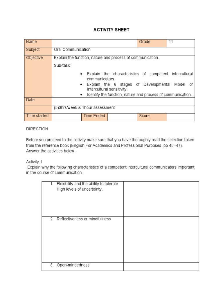 Oral Communication Quarter 1 Week 5 | PDF | Cross Cultural ...