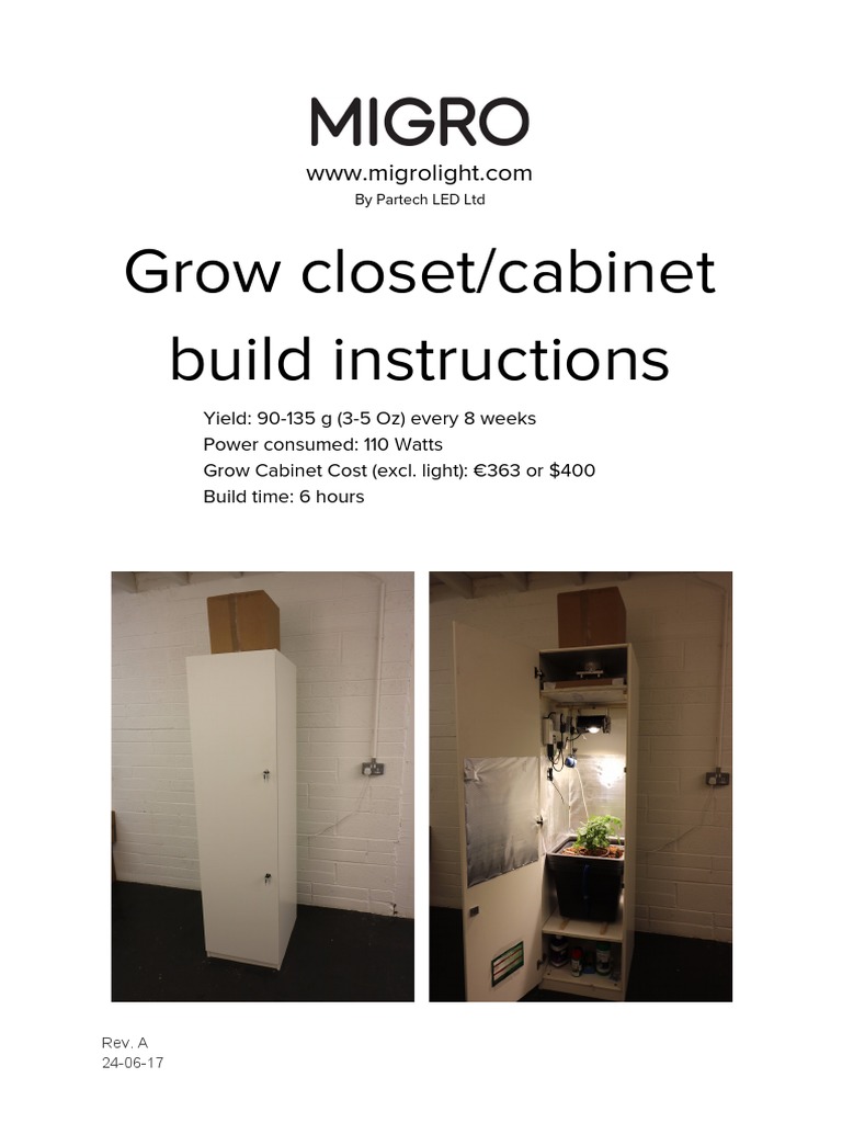 Grow Closet Cabinet Build Instructions | PDF | Door | Cabinetry
