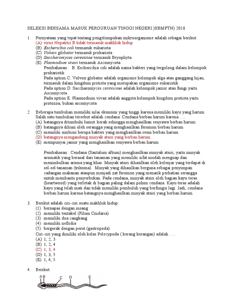 Bio TKA | PDF | Sains & Matematika