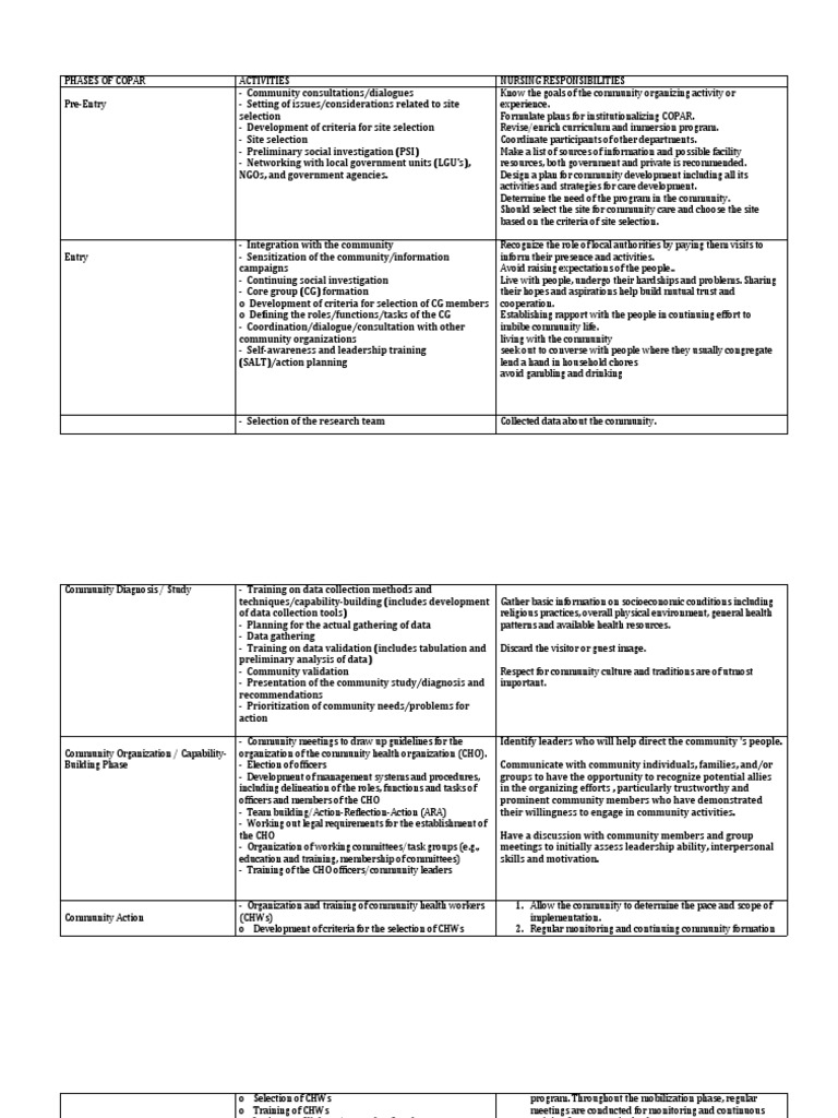 Phases of Copar | PDF | Community | Leadership