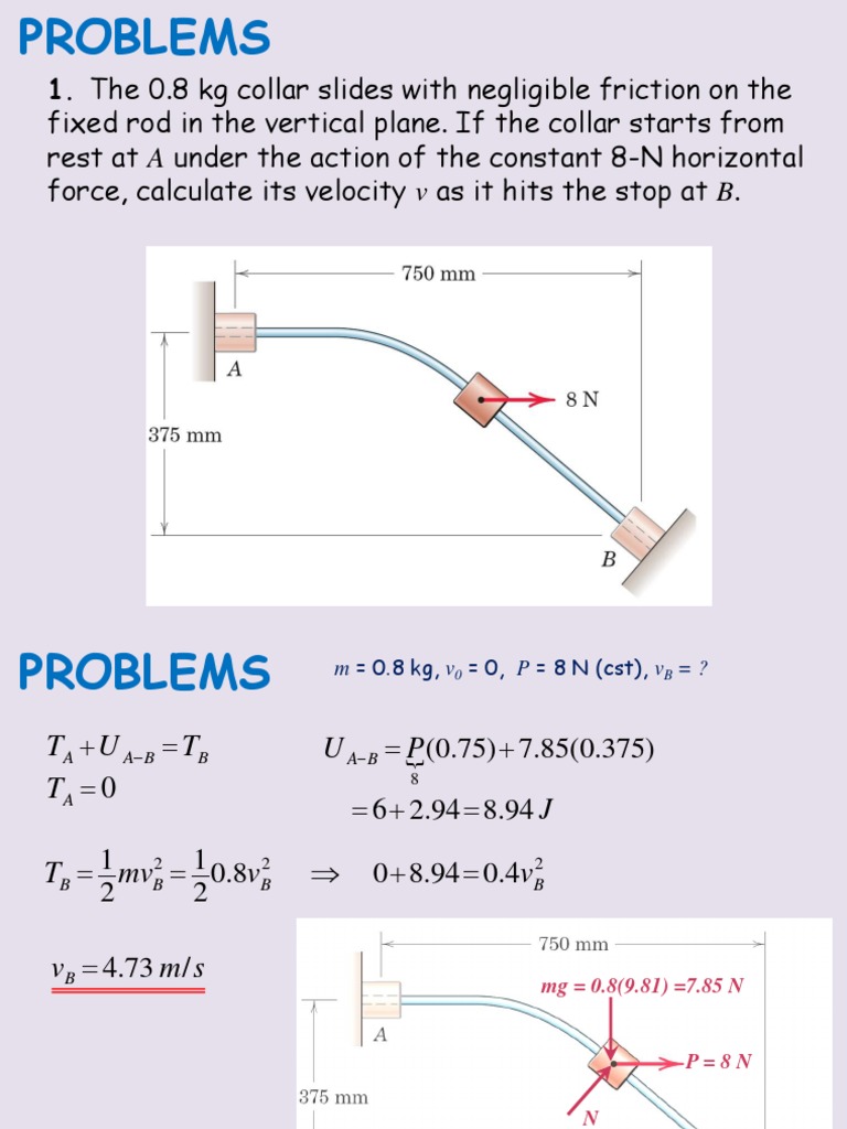 G18 - Dynamics - Work and Energy - Problems | PDF | Friction | Force