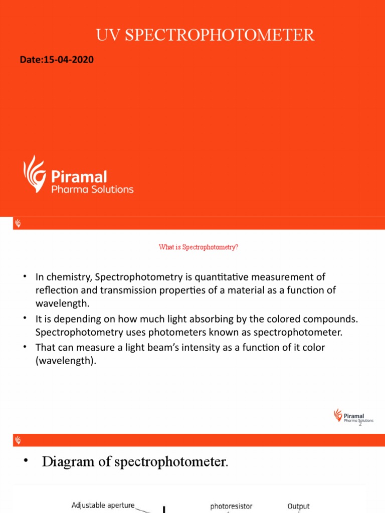 UV Spectrophotometer Explained | PDF | Spectrophotometry | Ultraviolet ...
