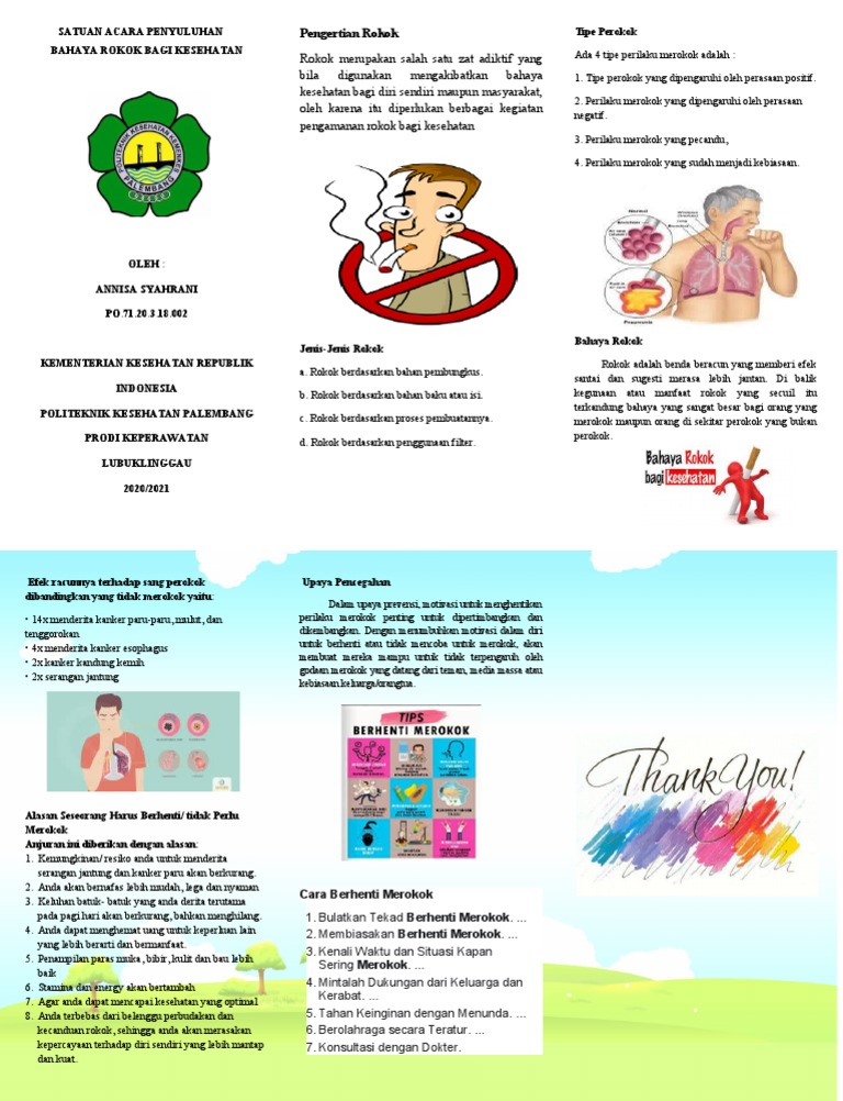 Leaflet Bahaya Rokok Ranni | PDF