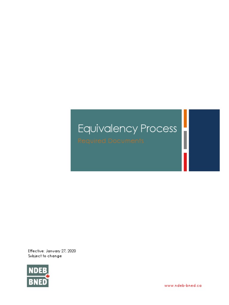 NDEB Equivalency Process Guide | PDF | Notary Public | Identity Document