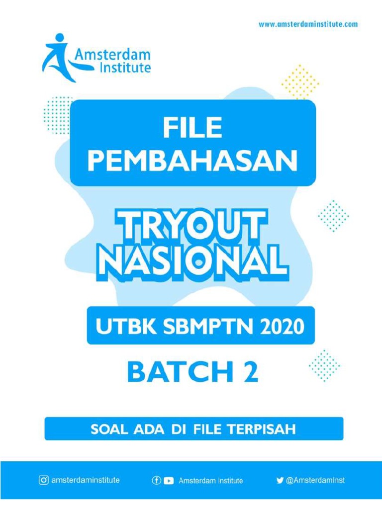 Pembahasan Tryout Nasional Utbk SBMPTN Batch 2 | PDF