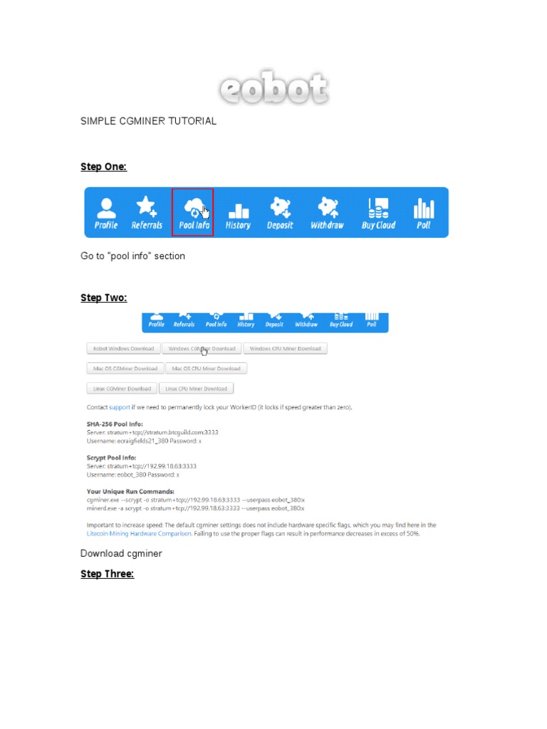 Simple Cgminer Tutorial: Step One | PDF
