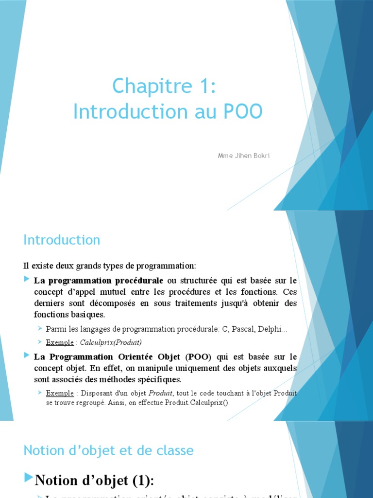 Chapitre 1 Java Pdf Classe Informatique Programmation Orientée Objet