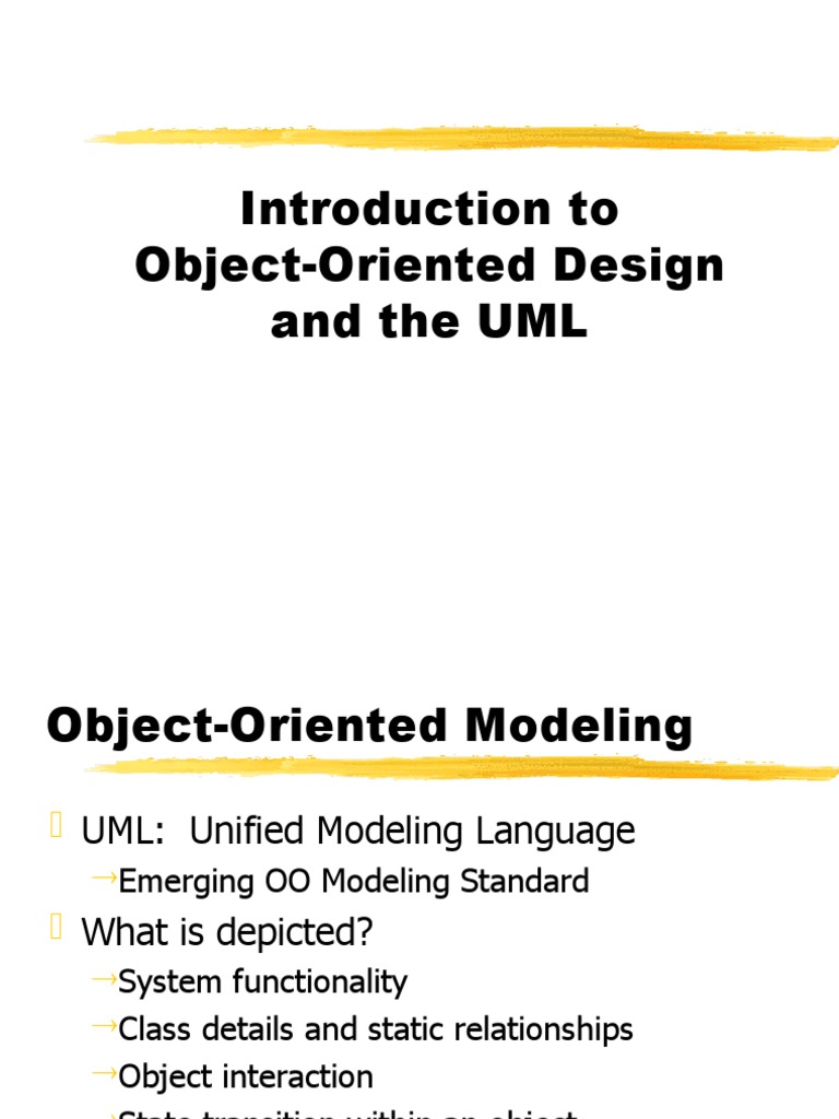 Introduction To Object-Oriented Design and The UML | PDF | Banking ...