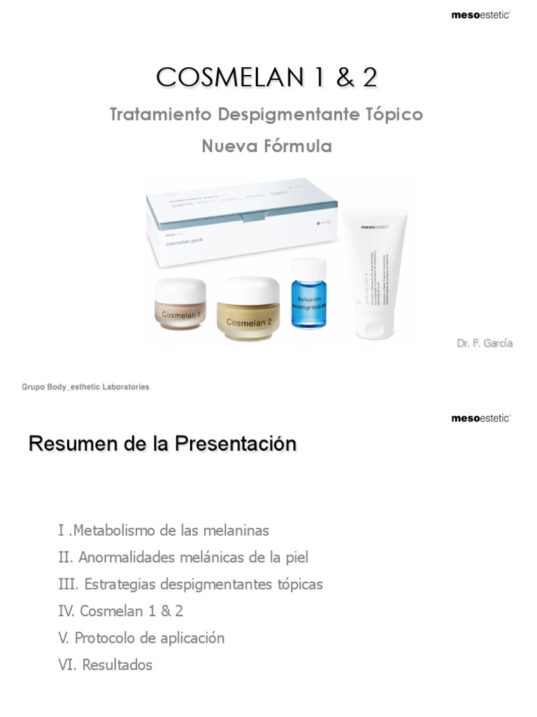 Cosmelan PDF Medico | PDF | Piel | Sistema tegumentario