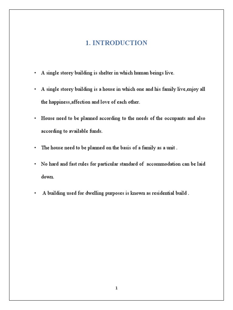 Design of Single Storey Residential Building | PDF | Building ...