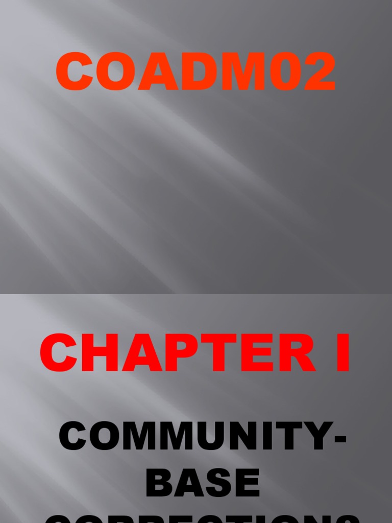 Community-Based Corrections Overview | PDF | Parole | Probation Officer