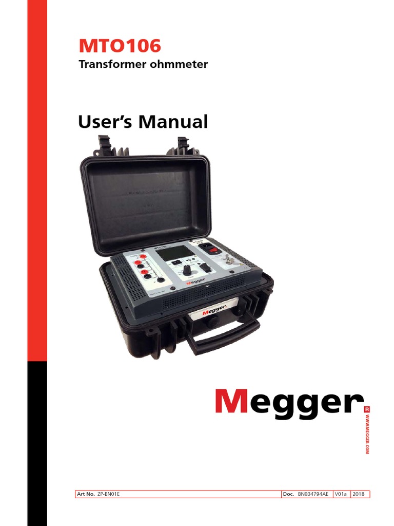 User's Manual: Transformer Ohmmeter | PDF | Transformer | Electromagnetism